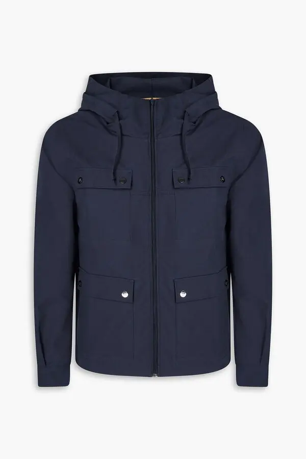 WE NORWEGIANS Lyngen Two-tone Canvas Hooded Jacket - Navy