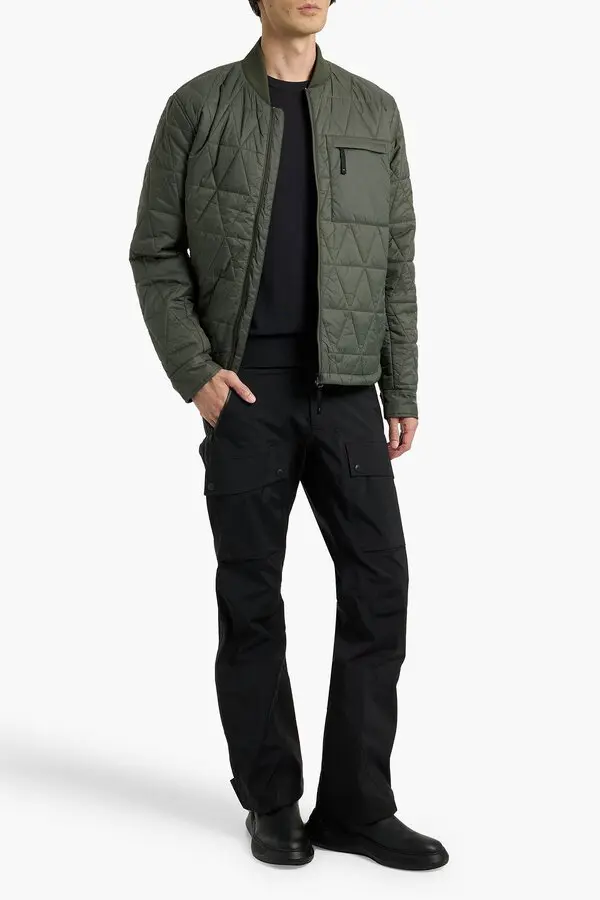 Aztech Mountain Corkscrew Quilted Padded Shell Jacket - Army Green