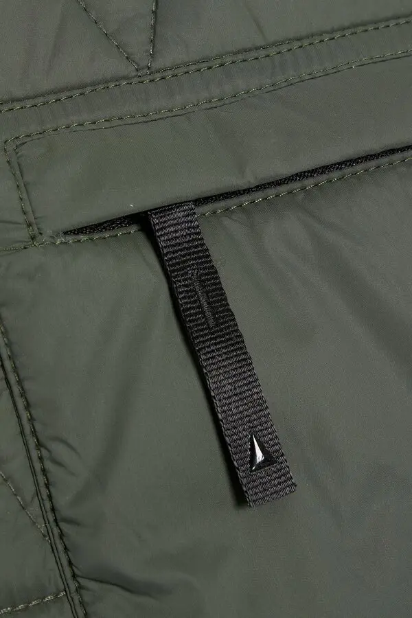 Aztech Mountain Corkscrew Quilted Padded Shell Jacket - Army Green