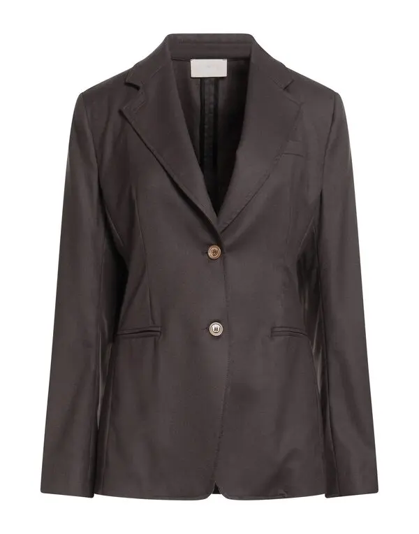 DRUMOHR Dark Virgin Wool, Silk, And Cashmere Blazer - Brown