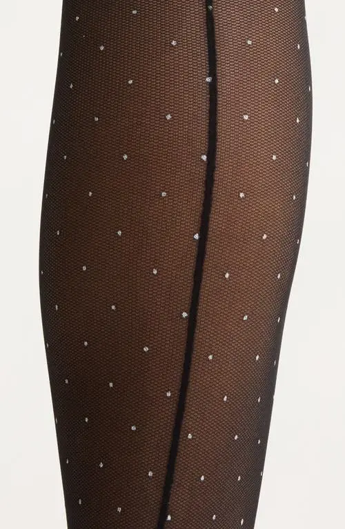 Nordstrom Sheer Sparkle Back Seam Tights