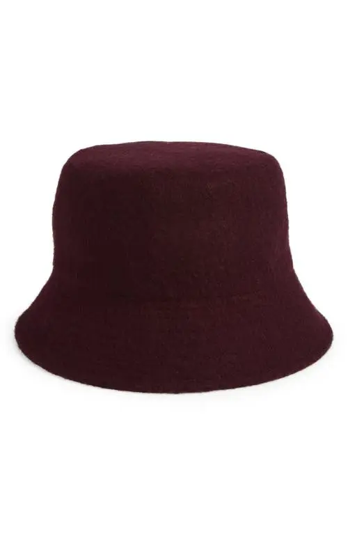 Nordstrom Wool Bucket Hat - Burgundy