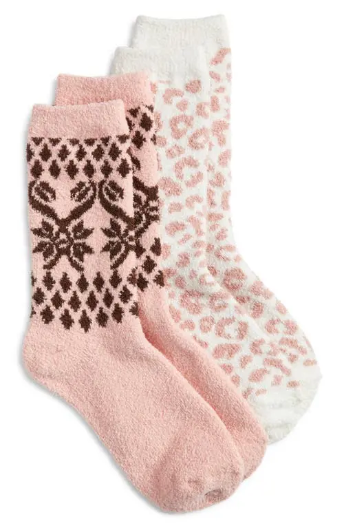 Nordstrom Assorted 2-pack Crew Socks - Animal Chic