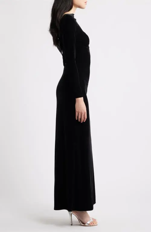 SONYA MODA Fiore Cutout Velvet Maxi Dress