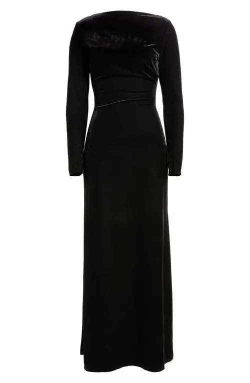 SONYA MODA Fiore Cutout Velvet Maxi Dress