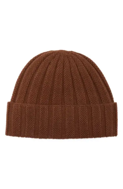 Nordstrom Wool And Cashmere Ribbed Beanie - Vicuna