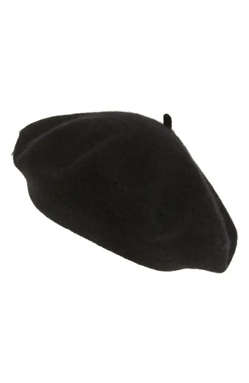 Nordstrom Wool And Cashmere Beret - Black