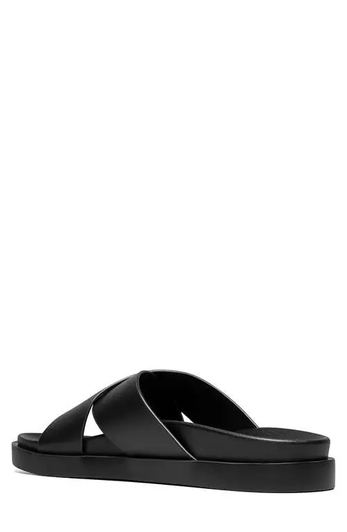 STACY ADAMS Crossover Slide Sandal - Black
