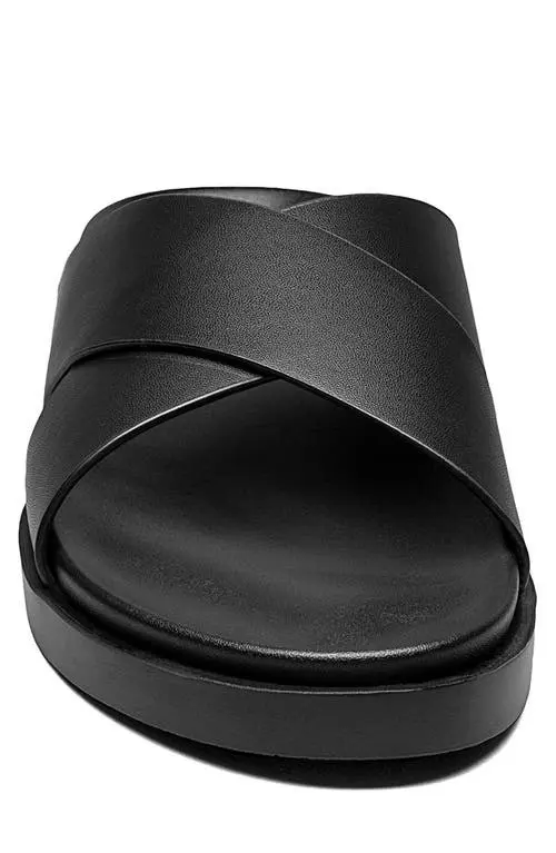 STACY ADAMS Crossover Slide Sandal - Black