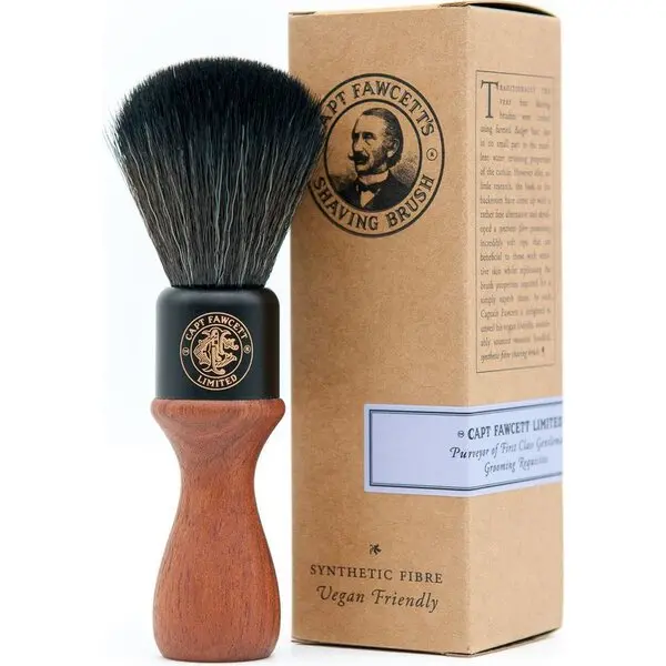CAPTAIN FAWCETT Wooden Handle Faux Fur - Shaving Brush