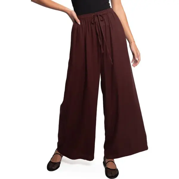 PETAL & PUP Drawstring Wide Leg Pants