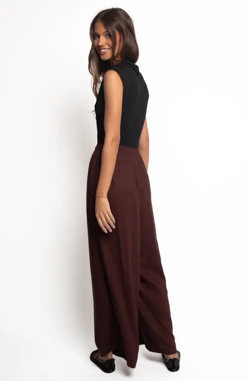 PETAL & PUP Drawstring Wide Leg Pants