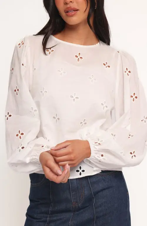 PETAL & PUP Aggie Embroidered Eyelet Top