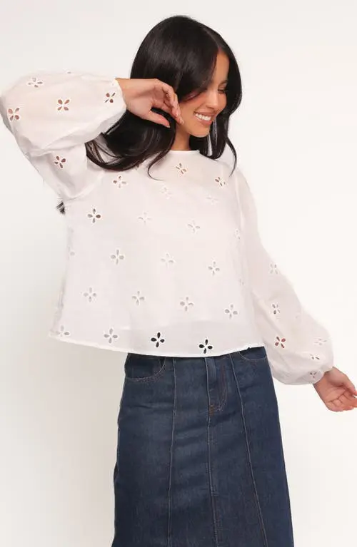 PETAL & PUP Aggie Embroidered Eyelet Top