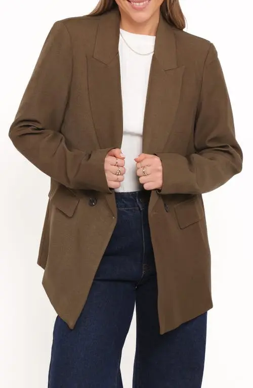 PETAL & PUP Viper Double Breasted Blazer - Olive