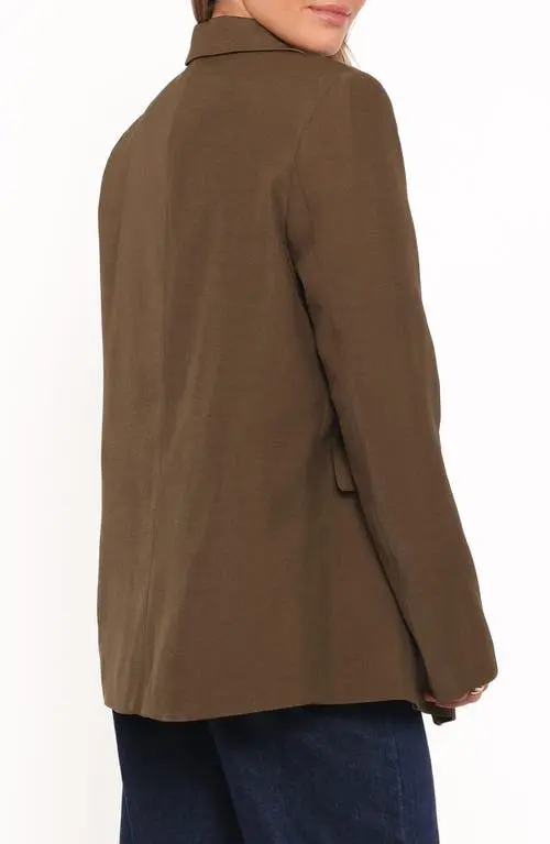 PETAL & PUP Viper Double Breasted Blazer - Olive