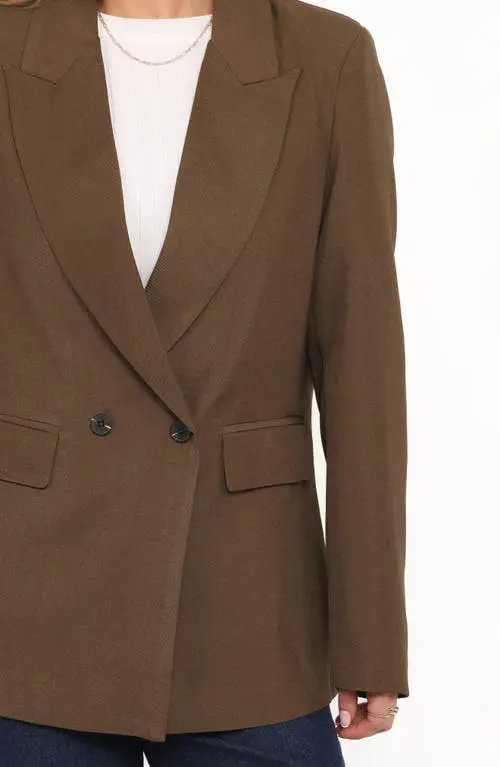 PETAL & PUP Viper Double Breasted Blazer - Olive