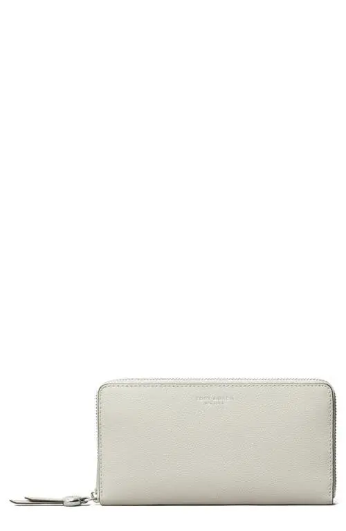 Tory Burch Romy Leather Zip Around Continental Wallet - Ash Cloud