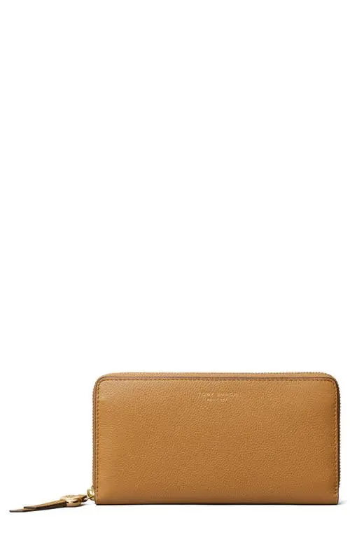 Tory Burch Romy Leather Zip Around Continental Wallet - Tiramisu
