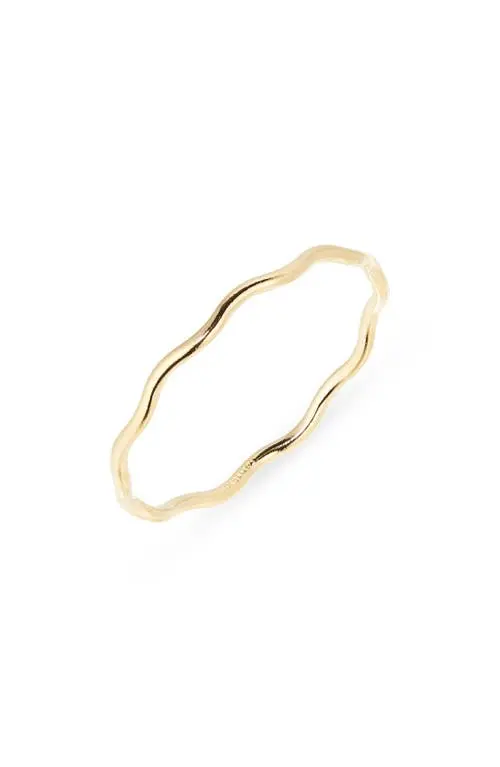 NASHELLE Ocean Tides Stacking Ring - Gold Fill