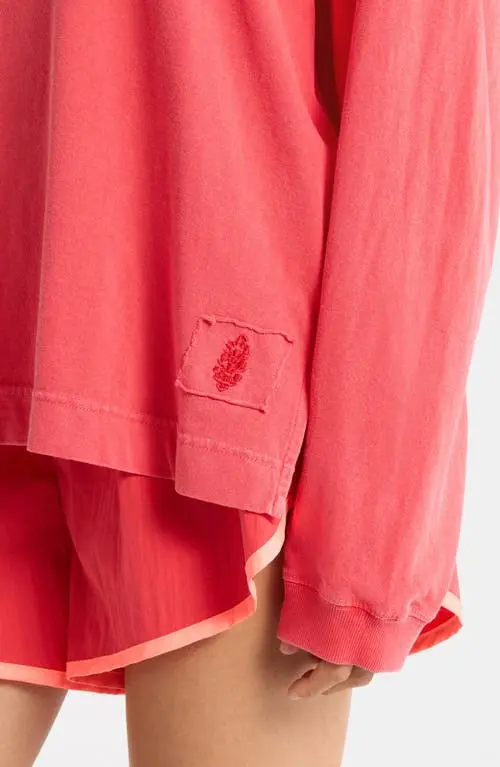 Free People Hustle Layer Knit Top - Grapefruit