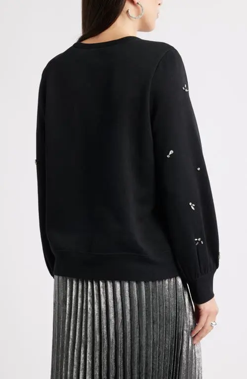 Caslon Crystal Embellished Sweatshirt