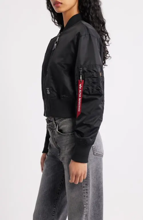Alpha Industries L-2b Gen Crop Flight Jacket - Black