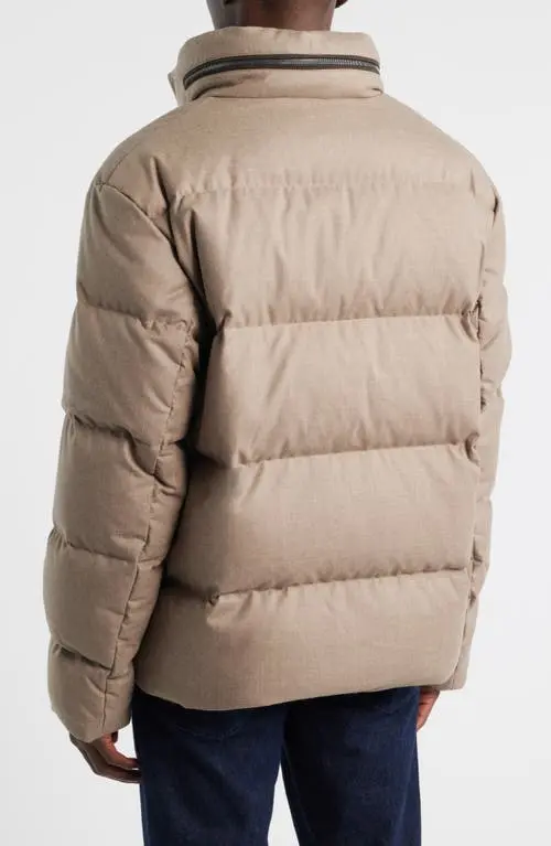 BOSS Quilted Hooded Wool Puffer Coat