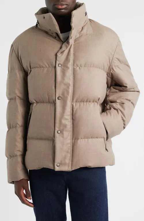 BOSS Quilted Hooded Wool Puffer Coat