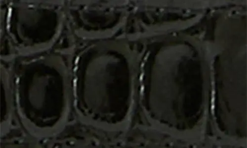 B-low The Belt Briar Croco-embossed Leather Belt - Black Silver