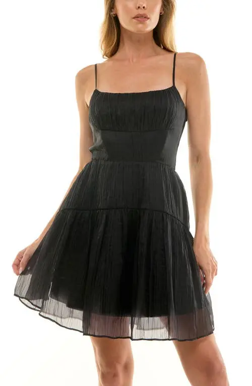 SOCIALITE Sleeveless Corset Mini Dress