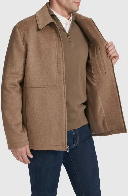Cole Haan Felt Zip-up Shirt Jacket
