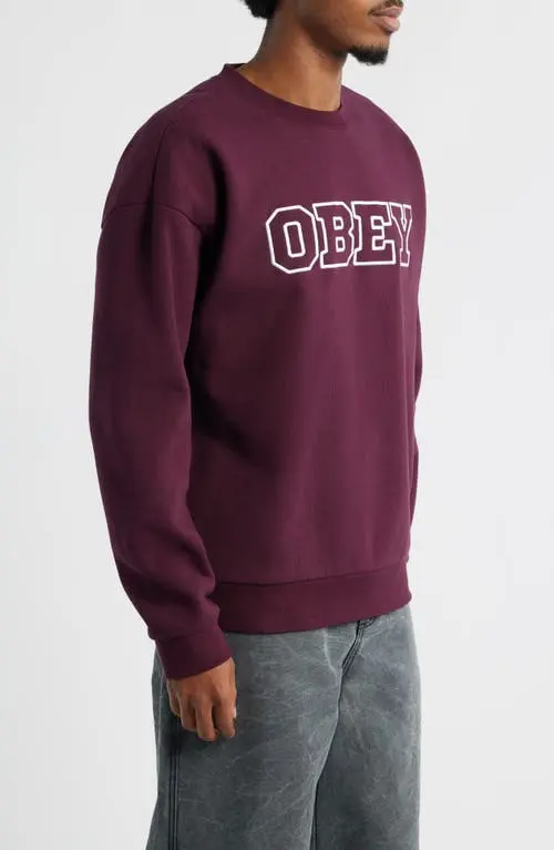Obey Heavyweight Fleece Crewneck Sweatshirt