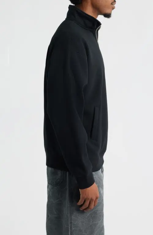 Obey Established Works Quarter-zip Fleece Pullover - Black