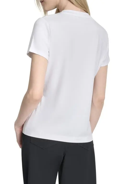 Dkny Newspaper Logo Graphic T-shirt - White