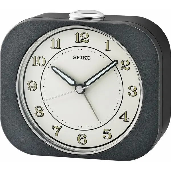 SEIKO Rectangular Beep Alarm Clock - Black