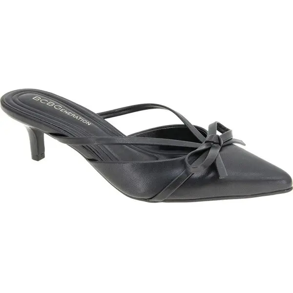 Bcbgmaxazria Pointed Toe Kitten Heel Mule - Black