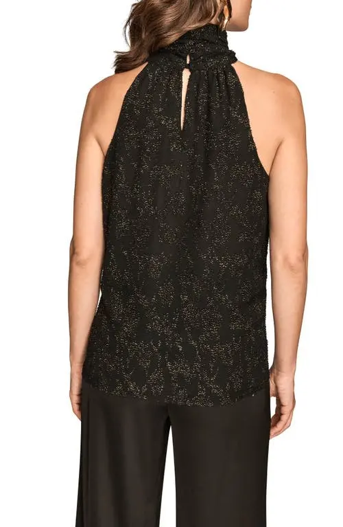 Donna Karan New York Metallic Halter Top