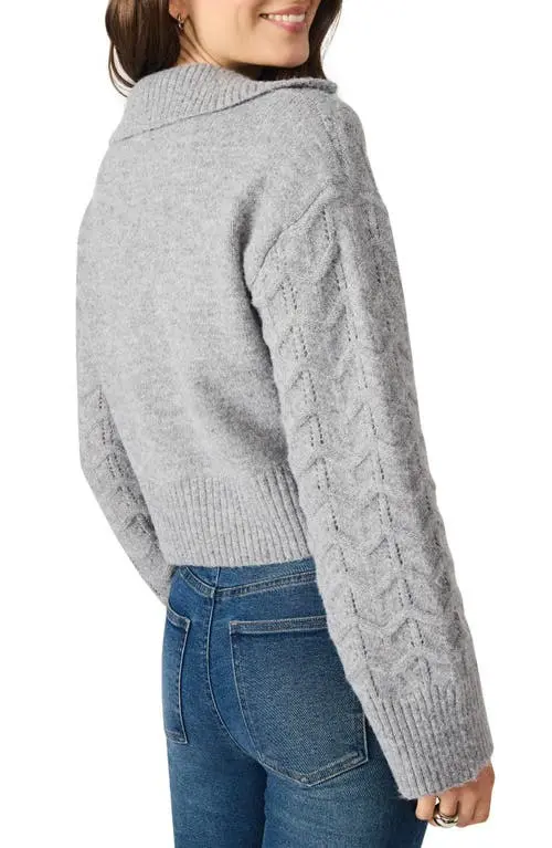 Steve Madden Esthere Pointelle Collar Sweater