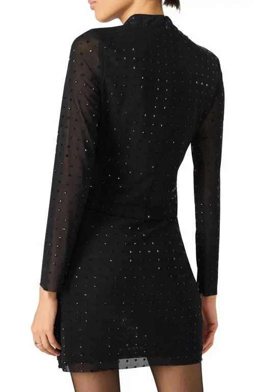Steve Madden Melvina Studded Knit Top - Black