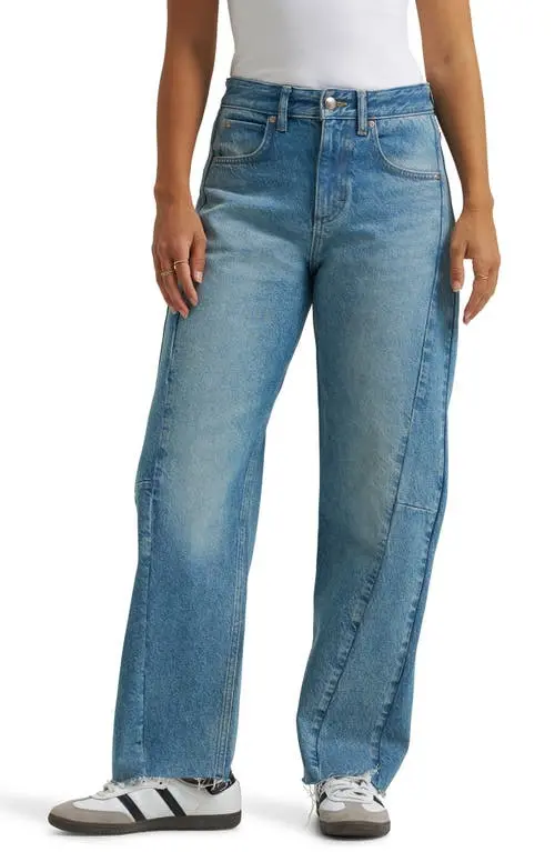 LEEM Rider Low Slung Mid Rise Barrel Leg Jeans - Memory Trip
