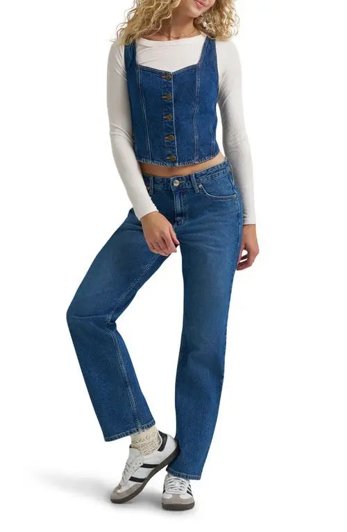 LEEM Cropped Denim Vest