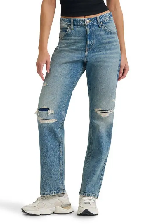 LEEM Rider™ Ripped Classic Straight Leg Jeans - Spring Back Dx
