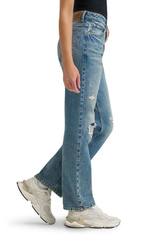 LEEM Rider™ Ripped Classic Straight Leg Jeans - Spring Back Dx