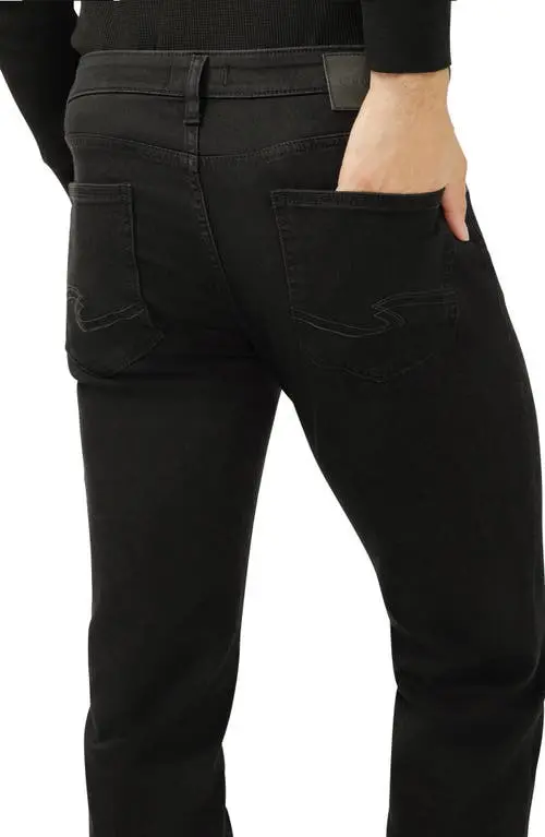 SILVER JEANS CO. Allan Slim Straight Leg Jeans - Black