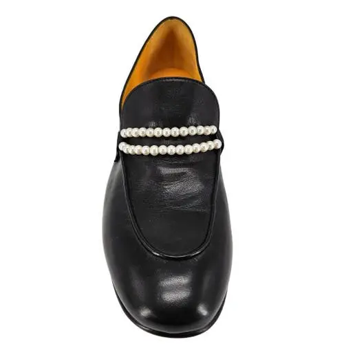 MADISON MAISON Pearl Flat Loafer - Black