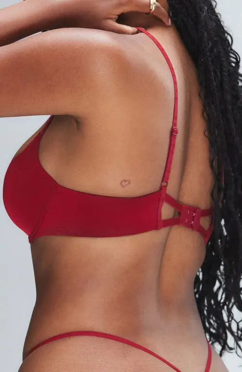 SAVAGE X FENTY Microfiber Balconette Bra - Red Cognac