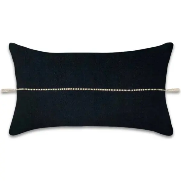 PILLOWPIA Minerva Lumbar Pillow Cover - Black