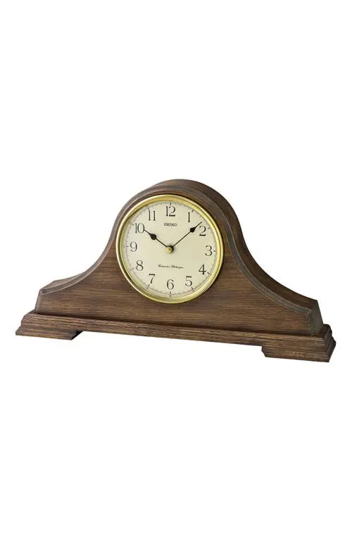 SEIKO Antique Dual Chime Mantel Clock - Brown