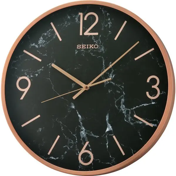SEIKO 16in. Noir Wall Clock - Black